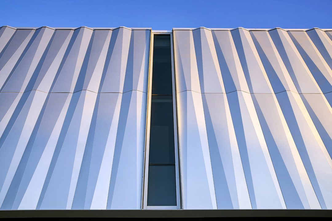 The Missouri Innovation Campus ripples with an angled aluminum skin ...